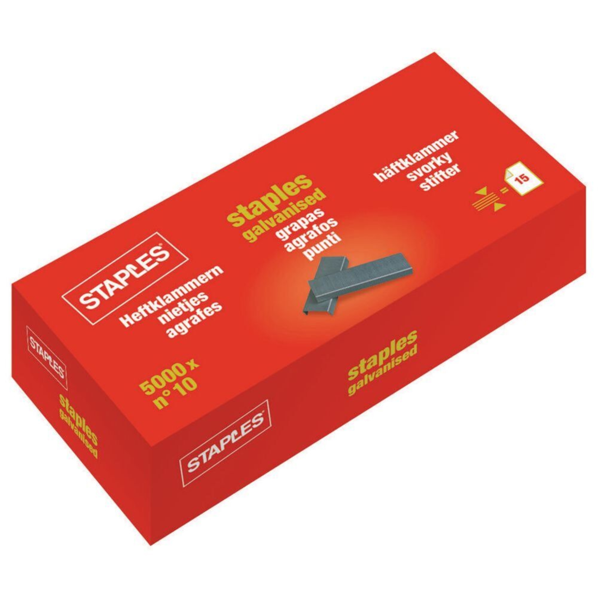 Staples Agrafos Nº10, Até 15 Folhas, Caixa 5000 Agrafos - 199332 em ...