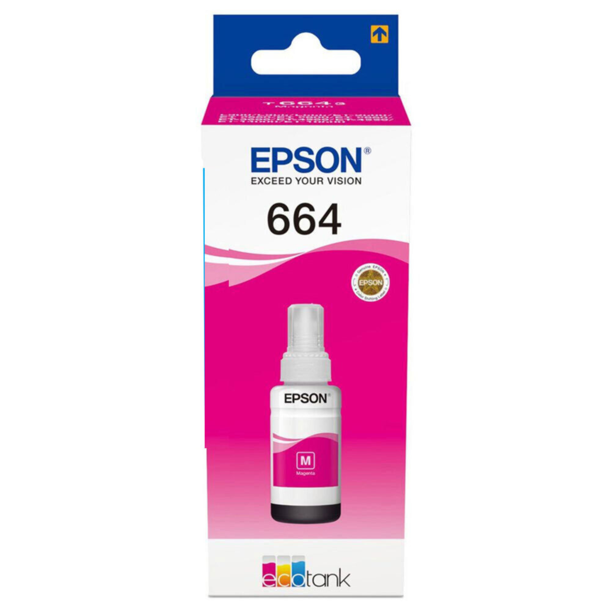 Epson Garrafa de Tinta T6643, 70 ml, Magenta, Pacote Único, C13T664340 ...