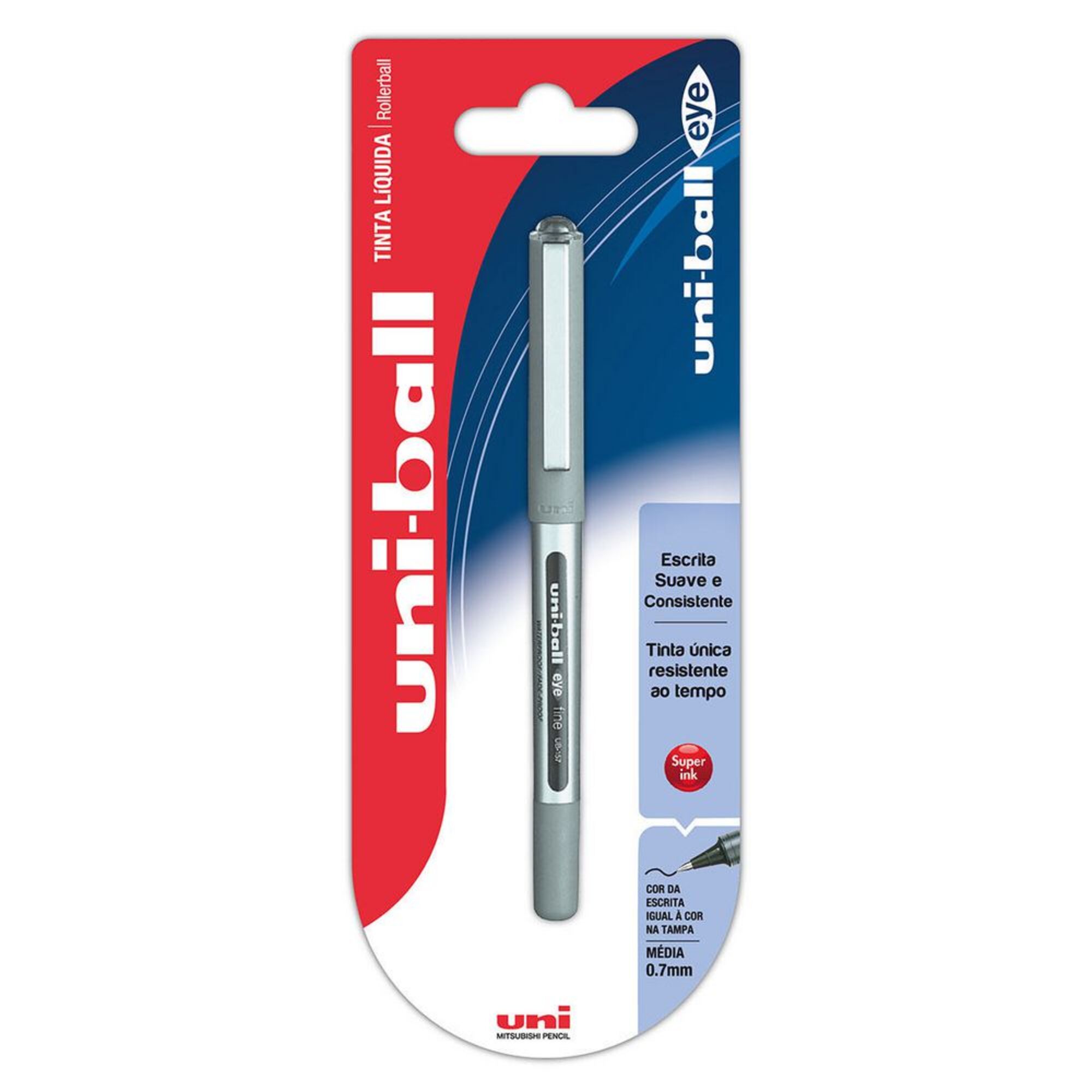 uni-ball Esferográfica Eye UB-157, Ponta Média de 0,7 mm, Corpo ...
