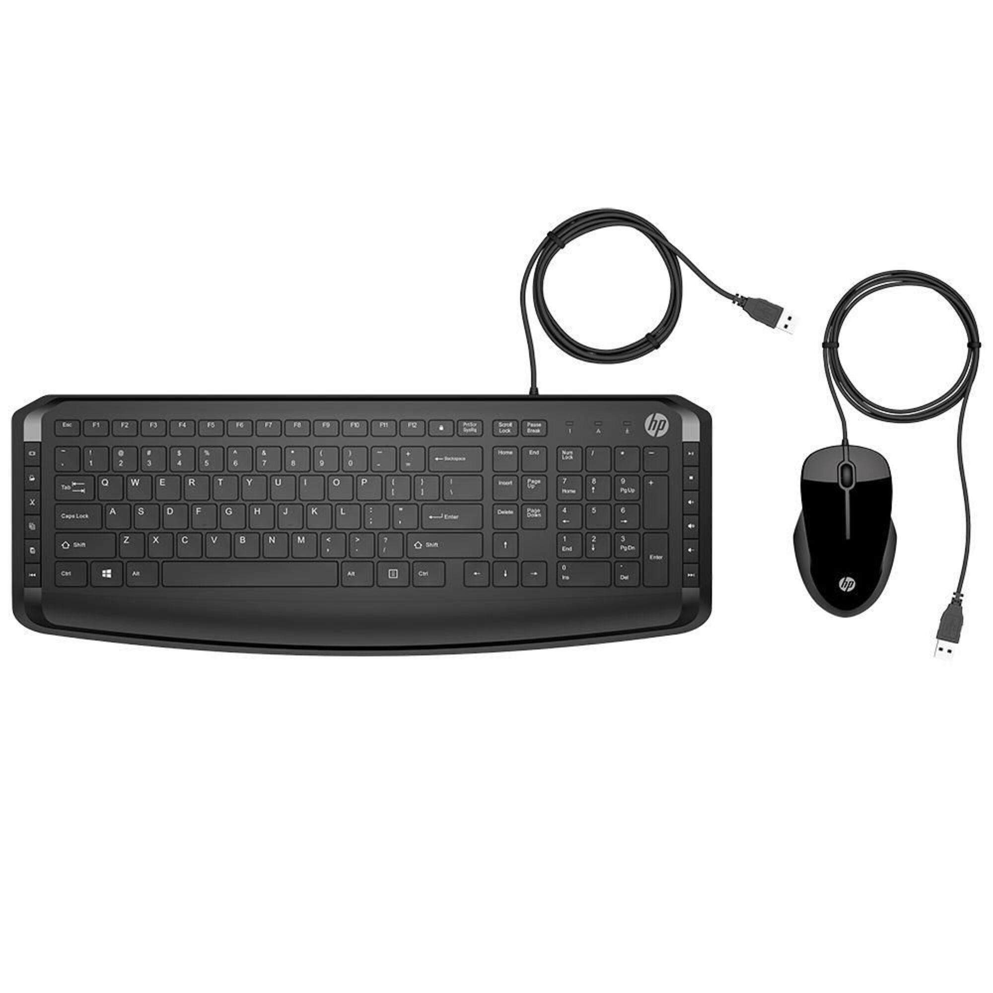 HP Conjunto Teclado e Rato Pavilion 200, com Fios, Preto - 639966 em ...