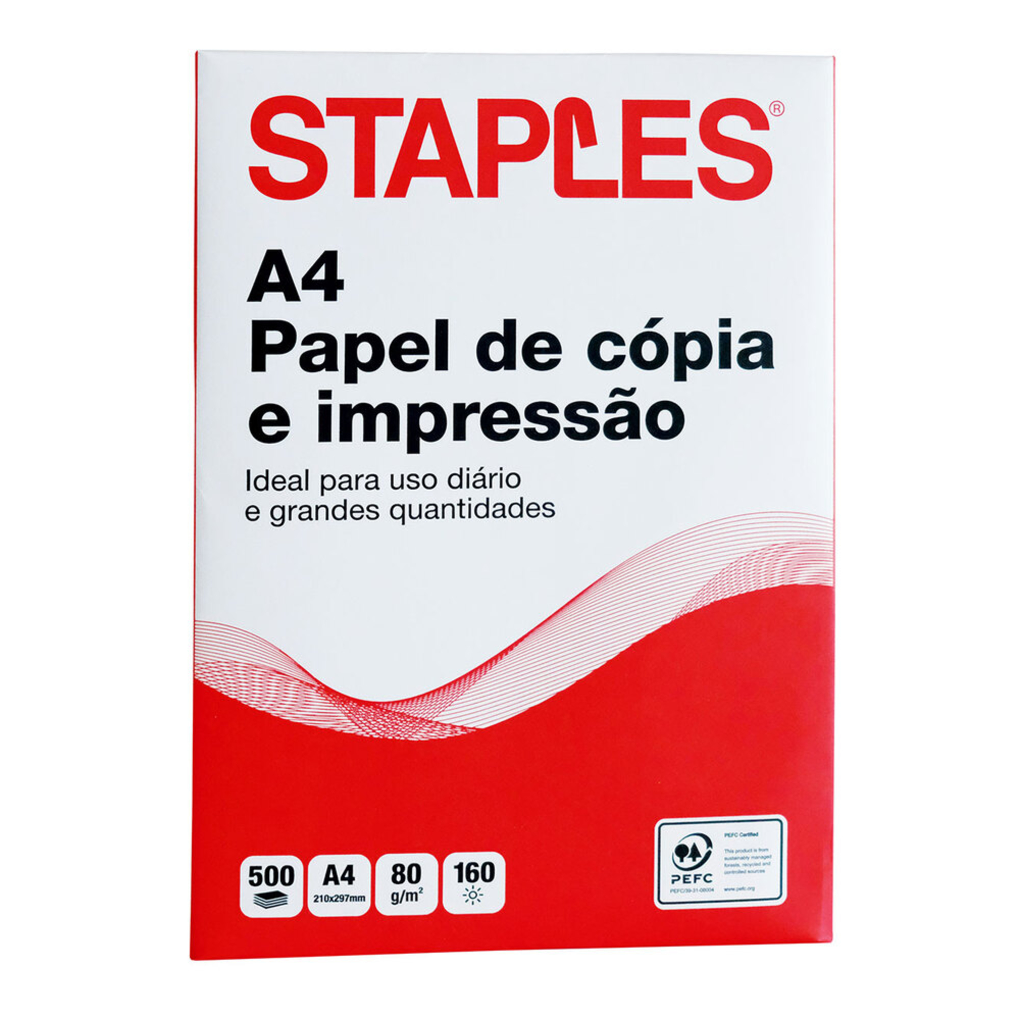 Staples Papel Cópia E Impressão A4 80 G M² Branco Resma 657150 Em