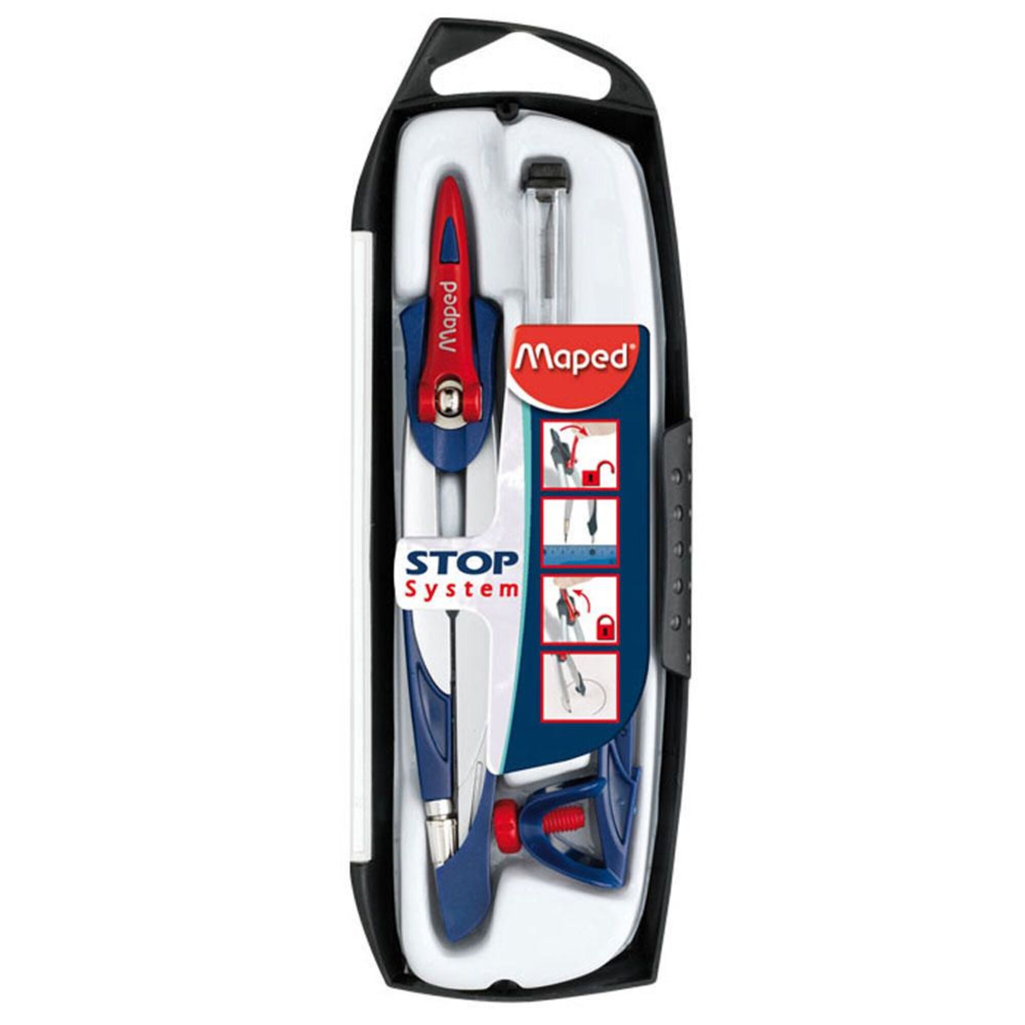 Maped Compasso Stop System, com Minas e Adaptador - 663468 em corporate ...