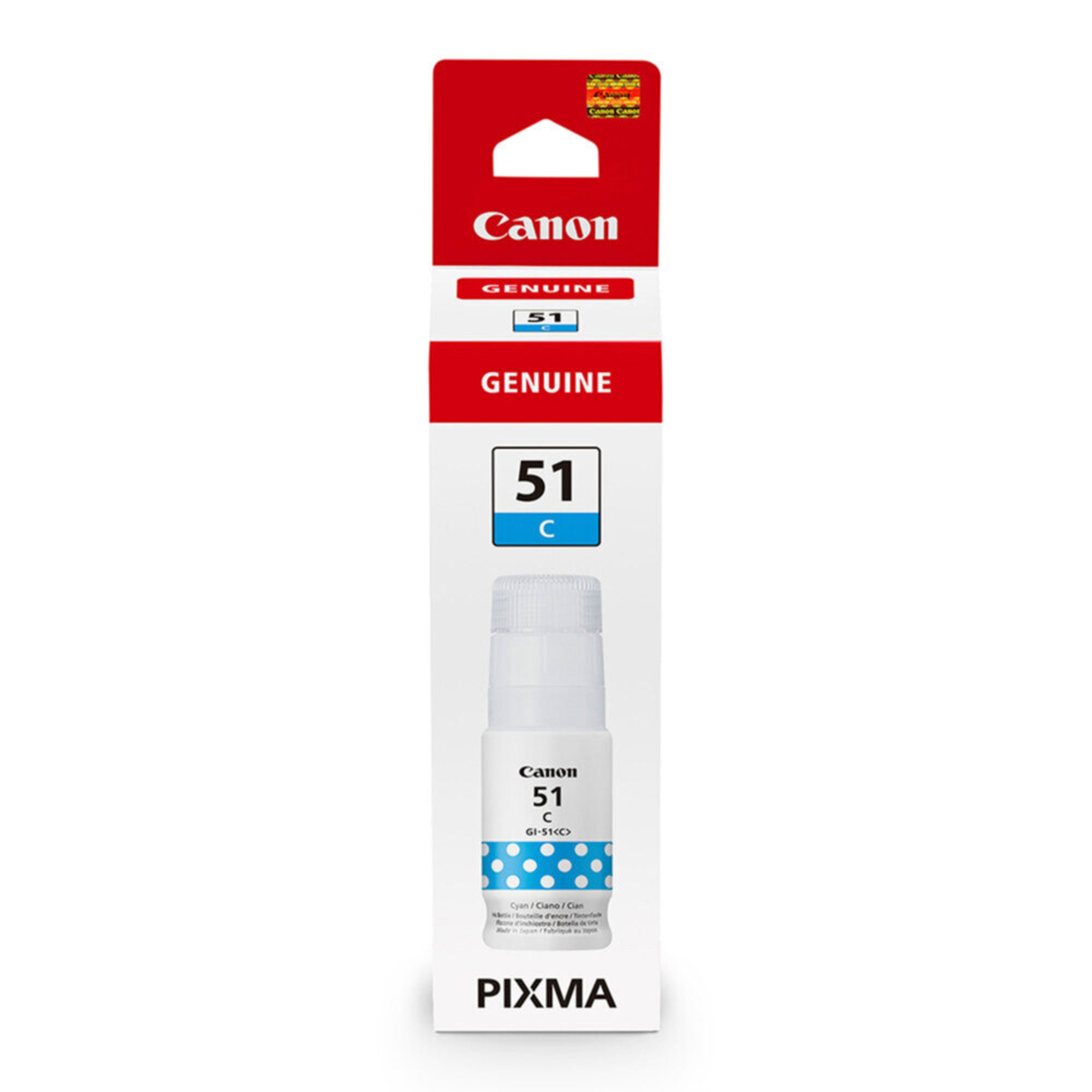 Canon Garrafa de Tinta Original GI-51, Azul, Embalagem Individual ...