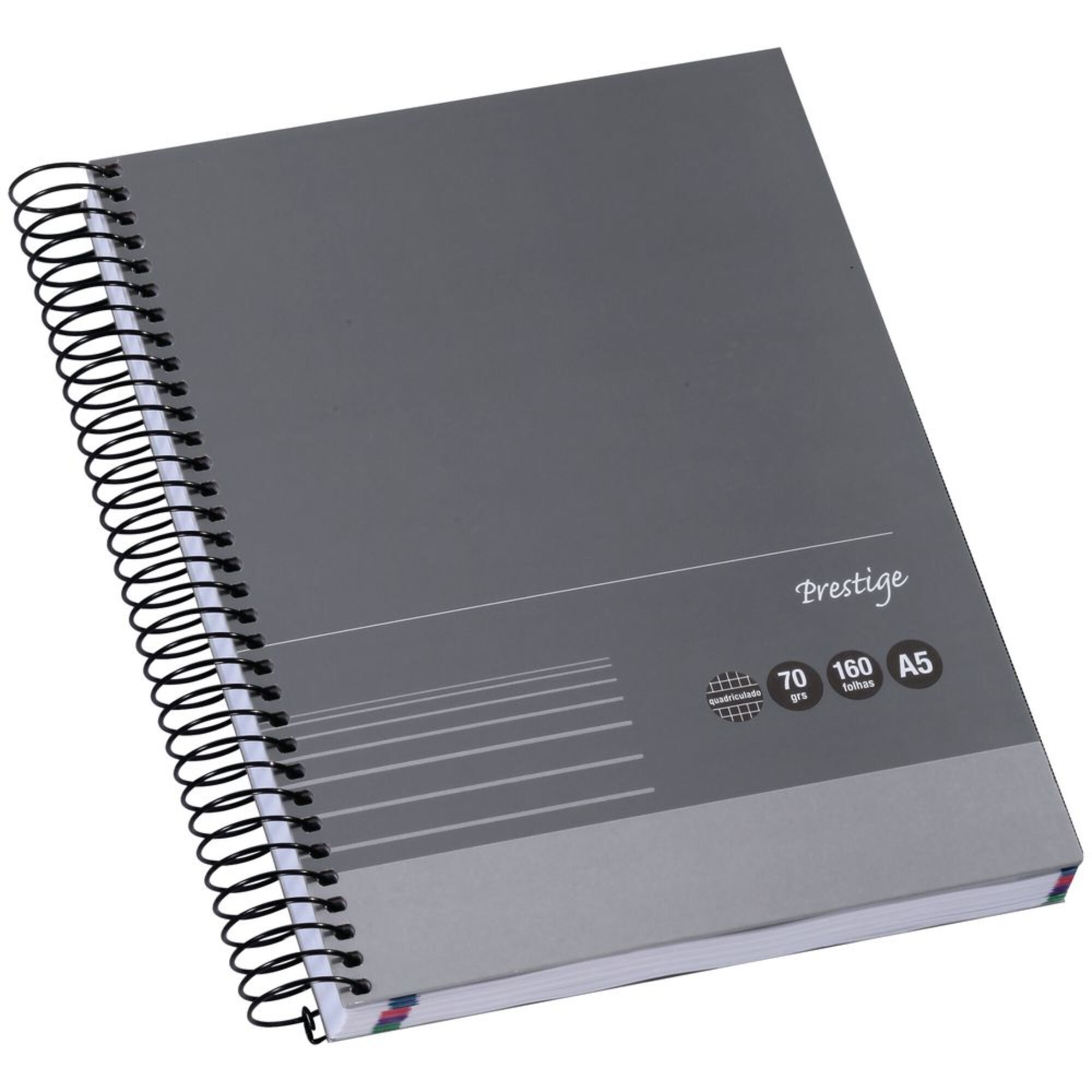 Staples Caderno Espiral, A5, 160 Folhas, Capa Dura, Quadriculado ...